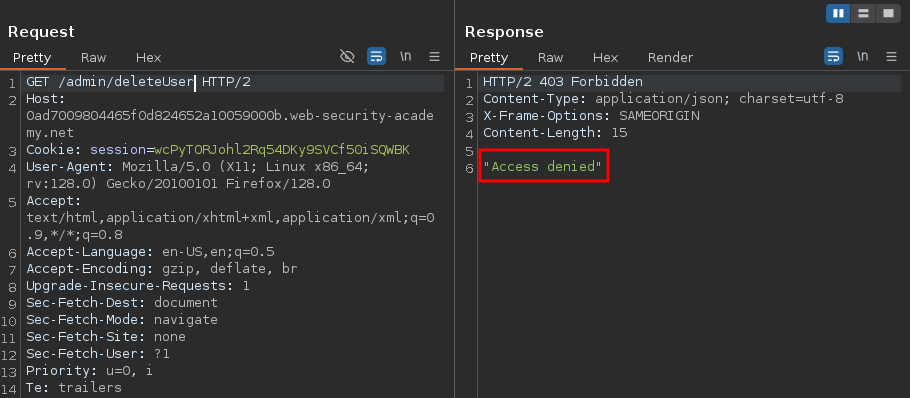 Lab - URL-based access control can be circumvented
